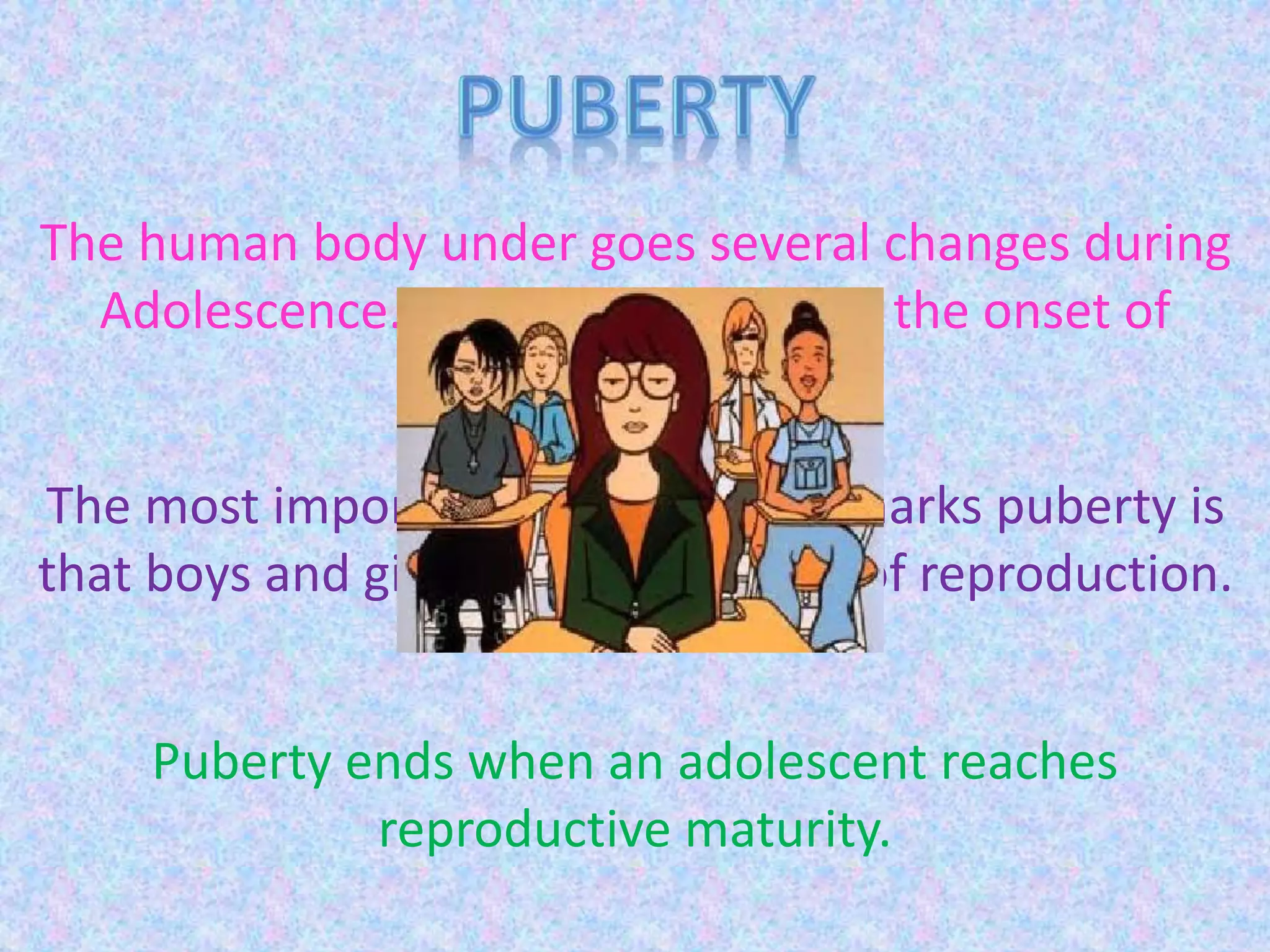 Reaching the age of adolescence | PPSX