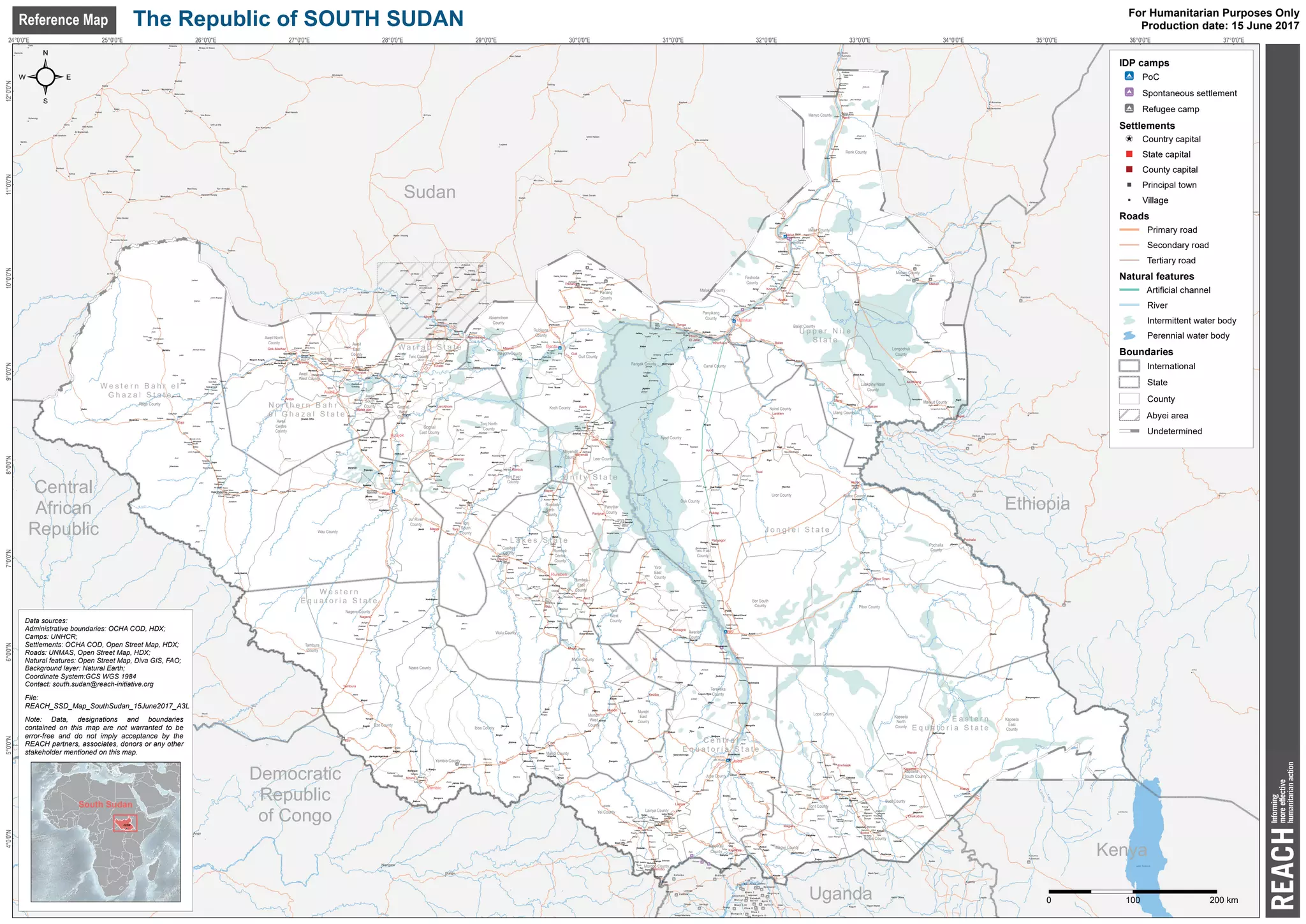 South Sudan Reference map | PDF