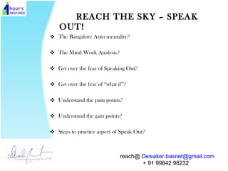 Reach The Sky – Speak Out! | PPT