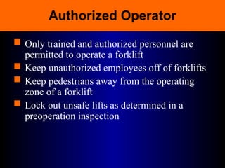 Reach truck safety presentation for operators | PPT