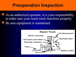 Reach truck safety presentation for operators | PPT