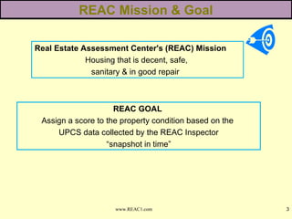 REAC Impossible I: Inspection Fundamentals (2015 edition) | PPT