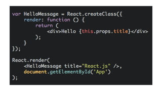 React.js – intro | PPT