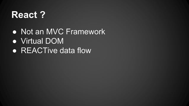 Introduction to React | PPTX | Web Development | Internet