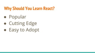 React.js workshop | PPT