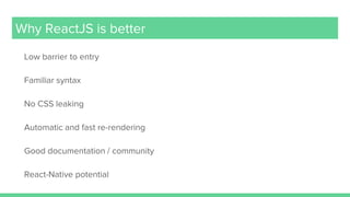 Speeding Up uPortal with ReactJS | PPT