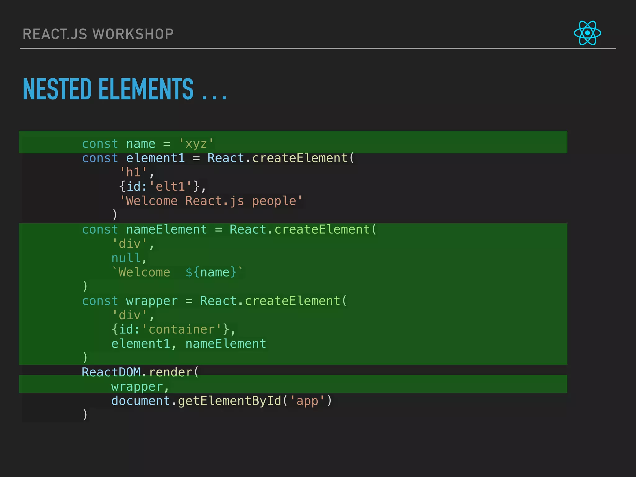 React Js Workshop By