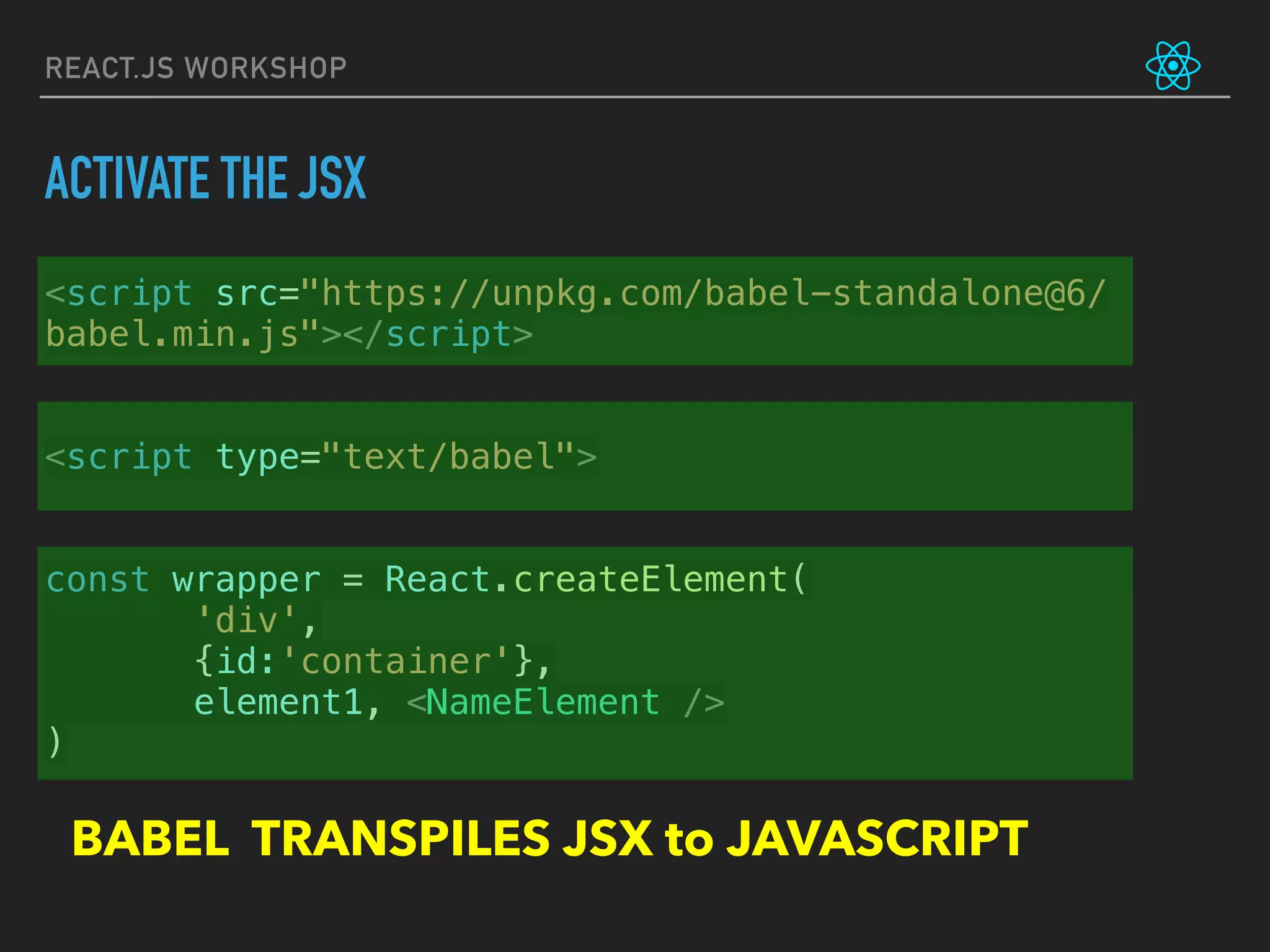 React Js Workshop By
