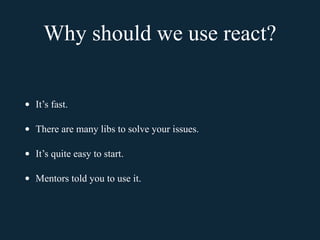 Intoduction to React | PPT