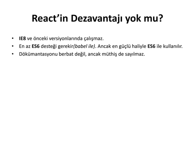 React.js Web Programlama | PPT