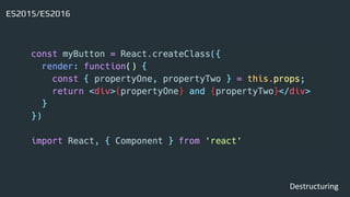 React & ES6 Intro | PDF