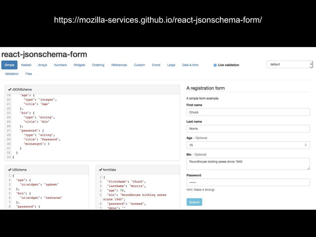 react-jsonschema-formについて | PPTX | Web Development | Internet