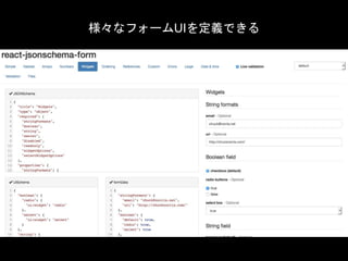 react-jsonschema-formについて | PPTX | Web Development | Internet
