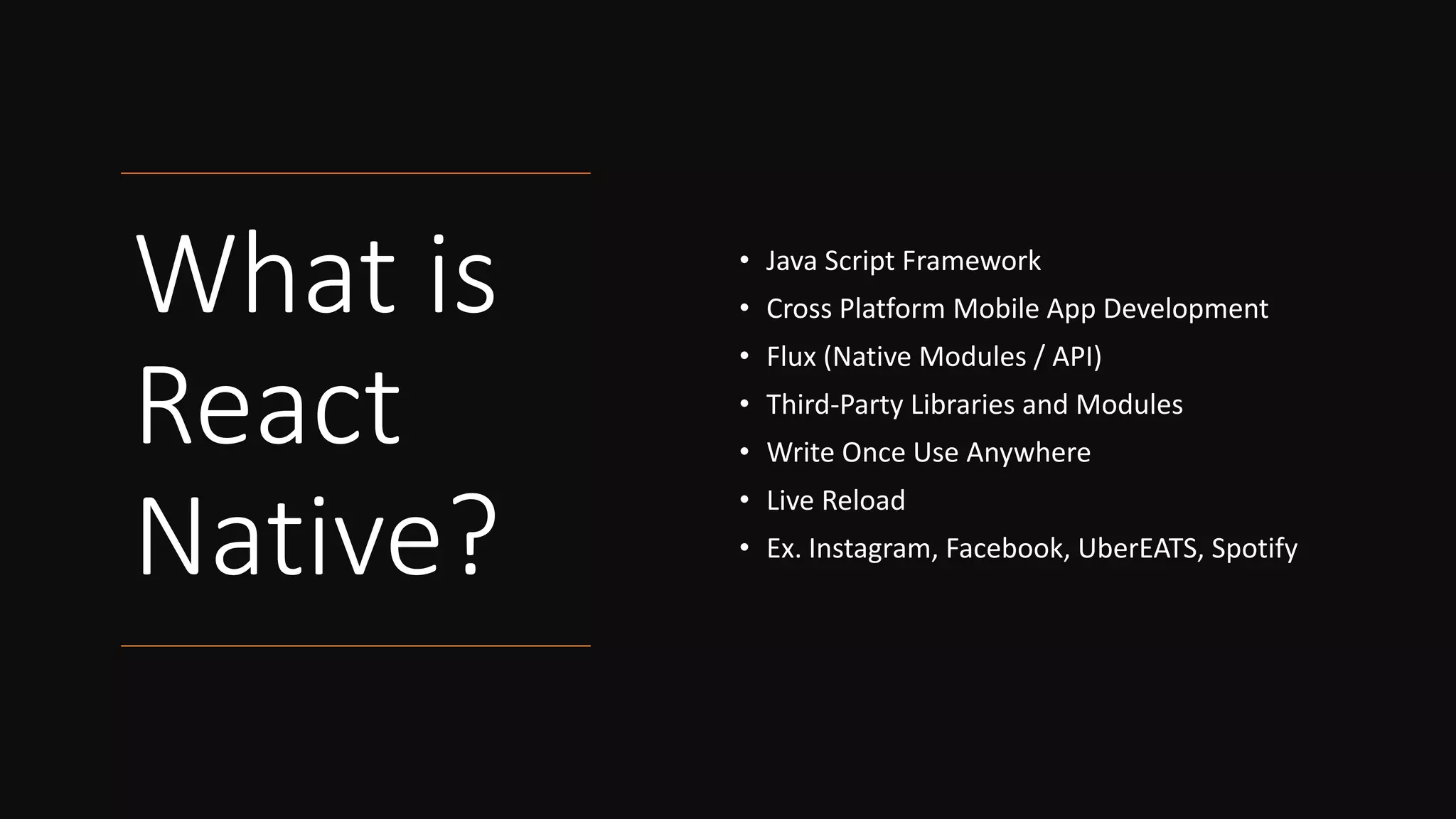 Introduction To React Native Ppt