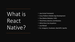 Introduction to React native | PPT