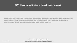 Top React Native Interview Questions and Answers in 2023 | PDF