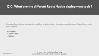 Top React Native Interview Questions and Answers in 2023 | PDF