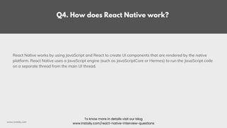 Top React Native Interview Questions and Answers in 2023 | PDF