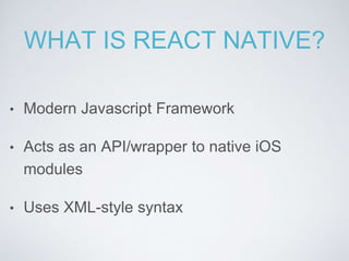 React Native - Introductory Tutorial | PPTX