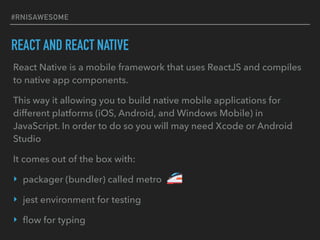 An Emoji Introduction to React Native (Panagiotis Vourtsis, Senior ...