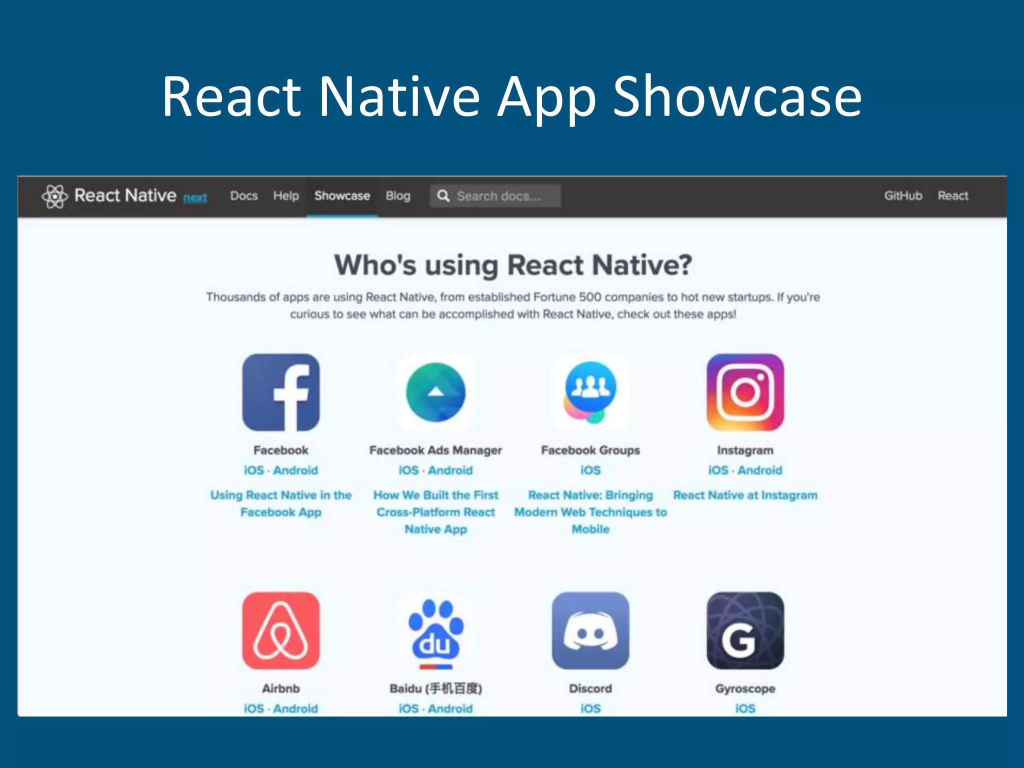 R&D - React Native | PPT