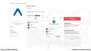 Expo vs React Native: Choosing Mobile Development Platform | PPT
