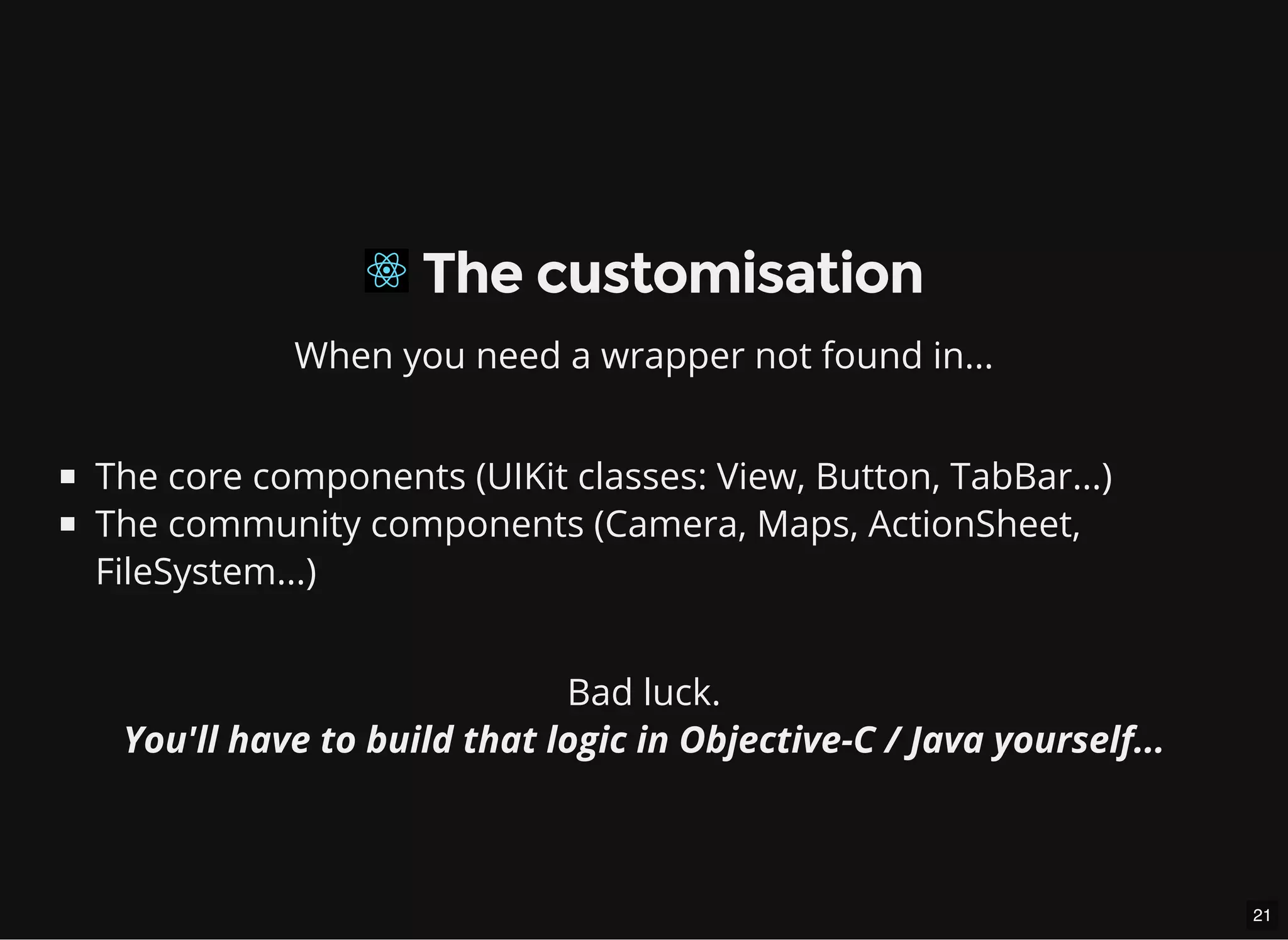 React Native Custom Components Ppt