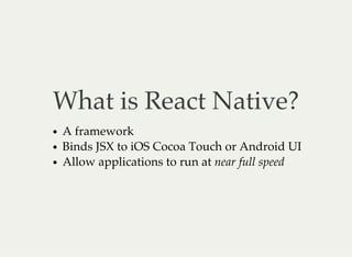 React Native for multi-platform mobile applications | PPT