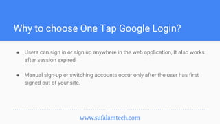 How to implement Google One Tap Login in Reactjs? | PPT