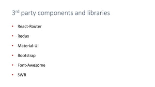 react-slides.pdf gives information about react library | PDF