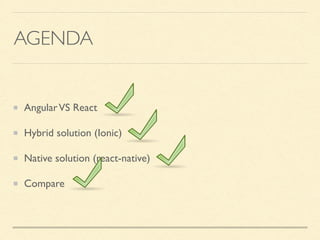 React vs-angular-mobile | PPT