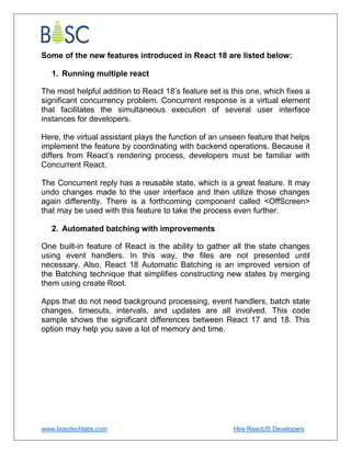 React 18: New Features & Innovations | PDF