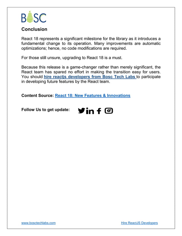 React 18: New Features & Innovations | PDF