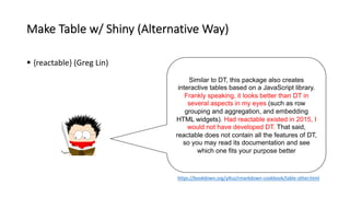 reactable 패키지 소개 | PPT