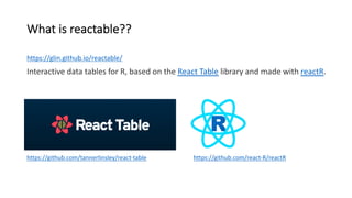 reactable 패키지 소개 | PPT