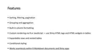 reactable 패키지 소개 | PPT