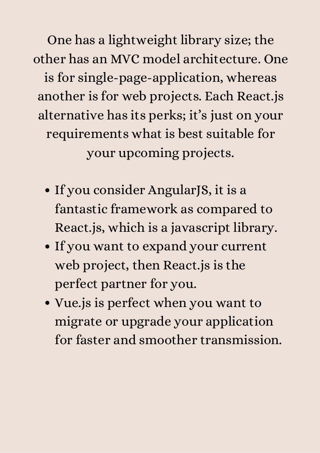 React Alternatives Frameworks Lightweight Javascript Librariespdf