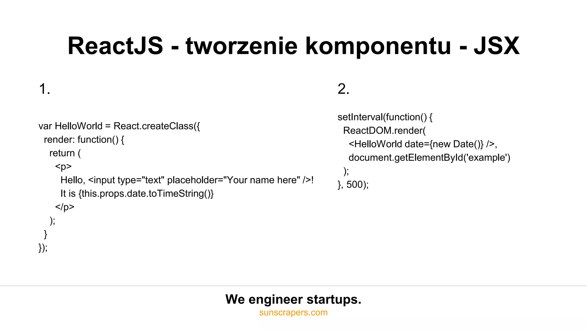 Introduction To Reactjs Comparison To Angularjs 2 Robert Piękoś Pl