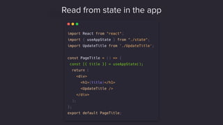 React App State Management with react hooks and context api | PPT