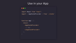React App State Management with react hooks and context api | PPT