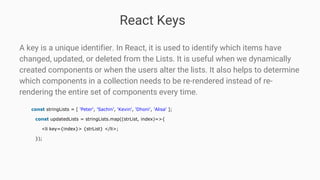 React basics | PPTX | Web Development | Internet