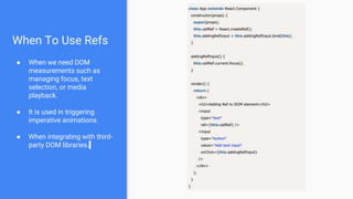 React basics | PPTX | Web Development | Internet