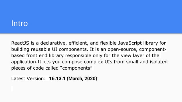 React basics | PPTX | Web Development | Internet