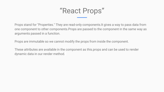 React basics | PPTX | Web Development | Internet