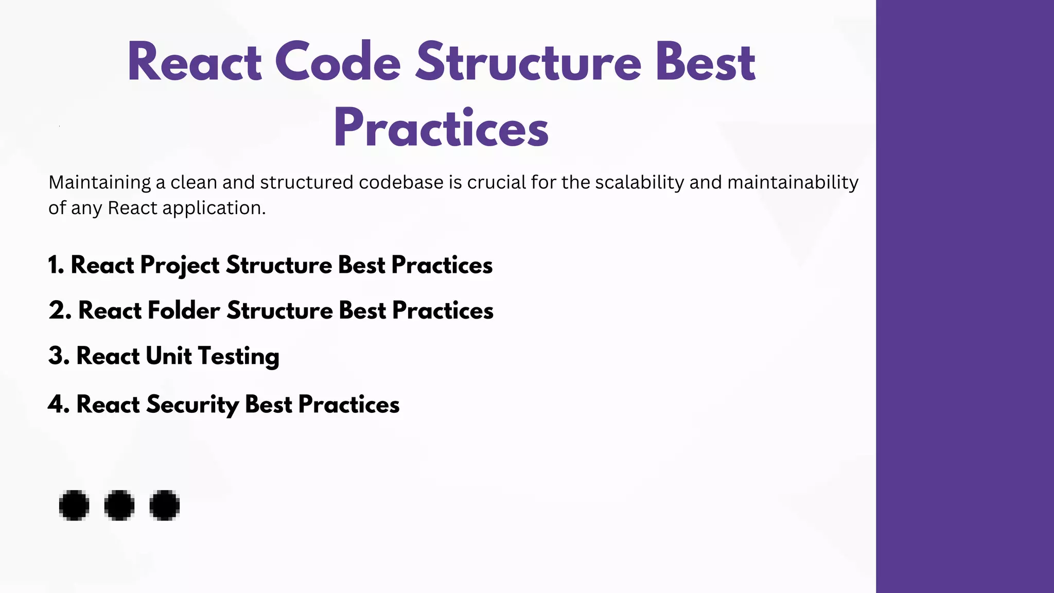 React Best Practices And Security Build High Performing Applications Pptx