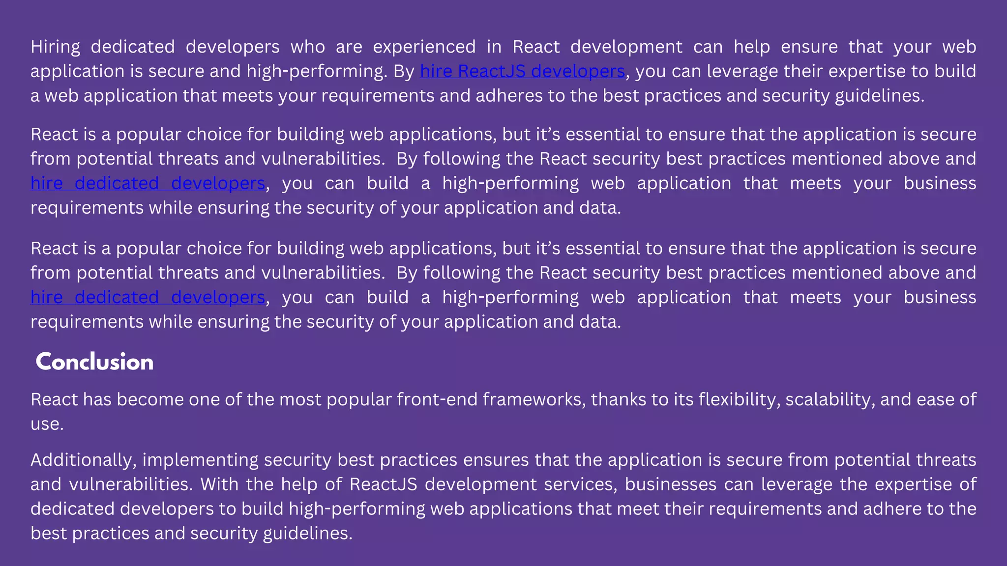 React Best Practices And Security Build High Performing Applications Pptx