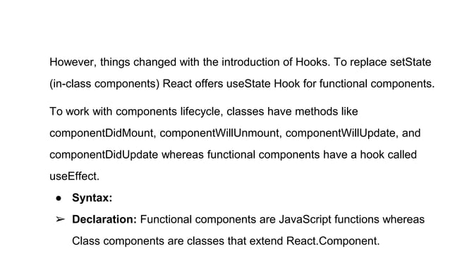 React Class Components vs Functional Components: Which is Better? | PPTX