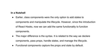 React Class Components vs Functional Components: Which is Better? | PPTX