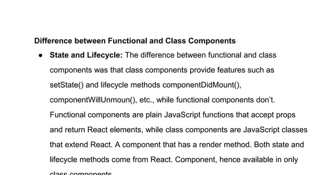 React Class Components vs Functional Components: Which is Better? | PPTX