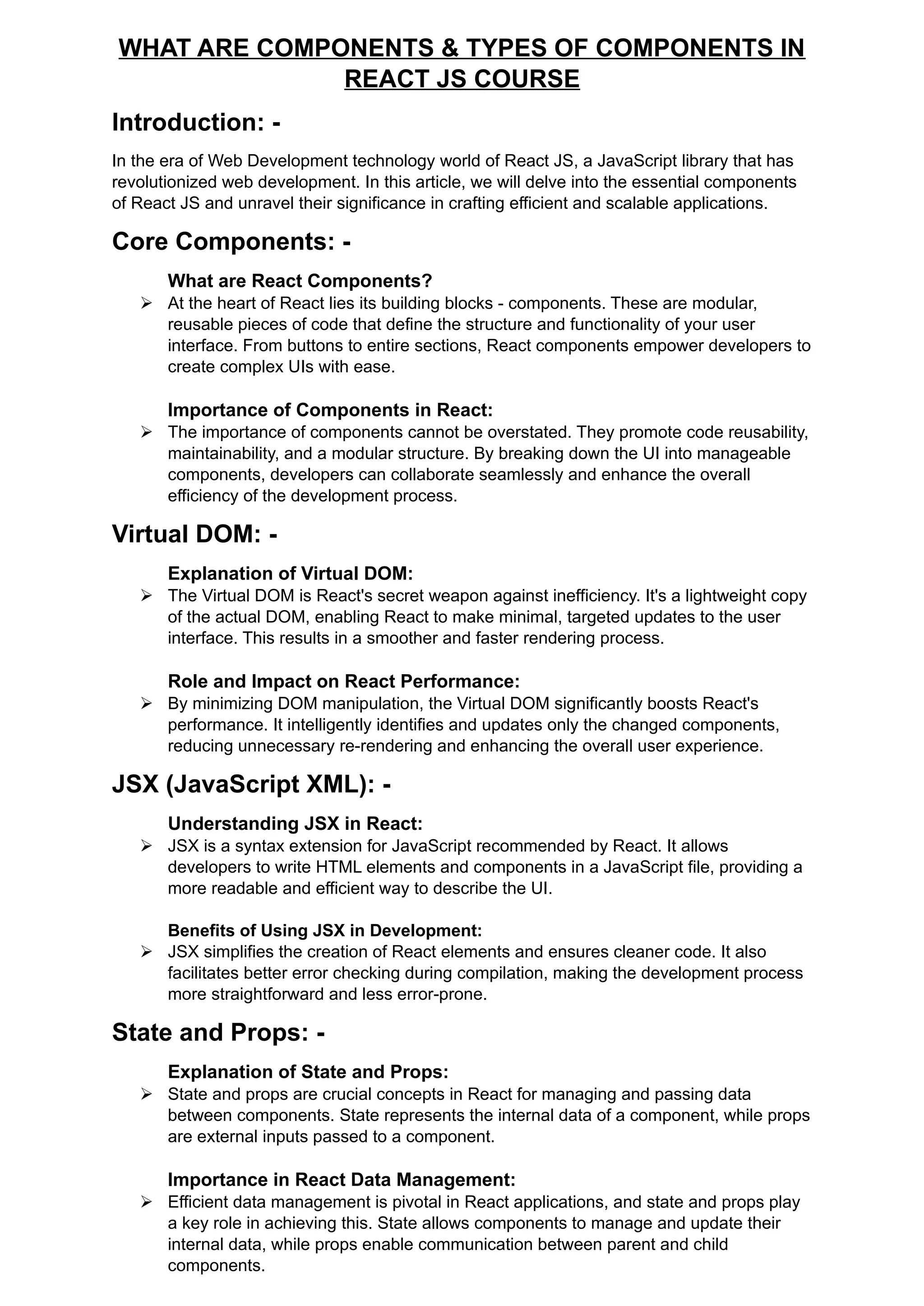 React Components and Its Importance.docx
